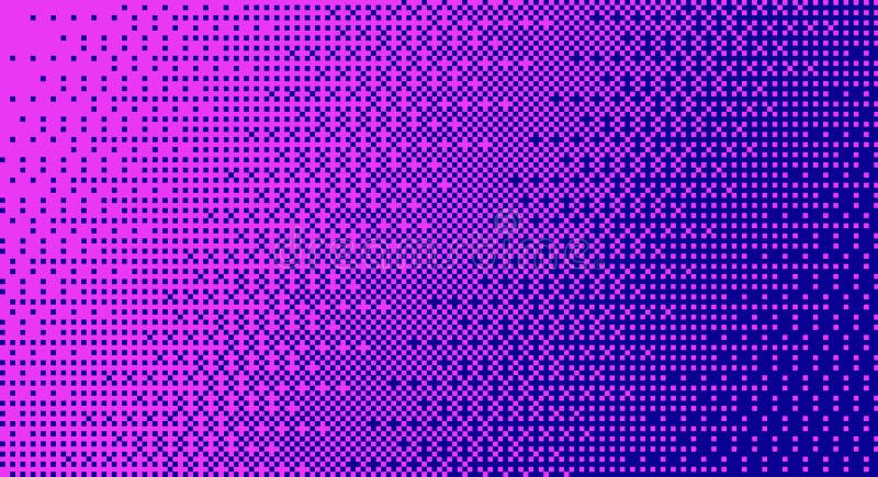 Horizontally Seamlessly Repeatable Halftone Pixelated Pattern. Blue ...