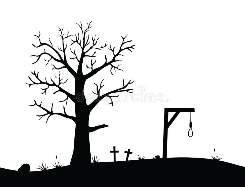 Horizonte con la horca ilustración del vector. Ilustración de horca ...