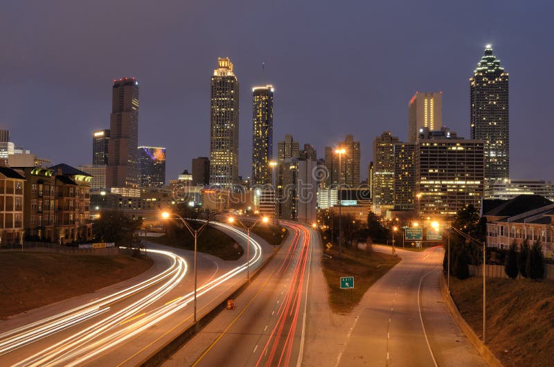 Horizonte De Atlanta Georgia Foto de archivo editorial - Imagen de ...