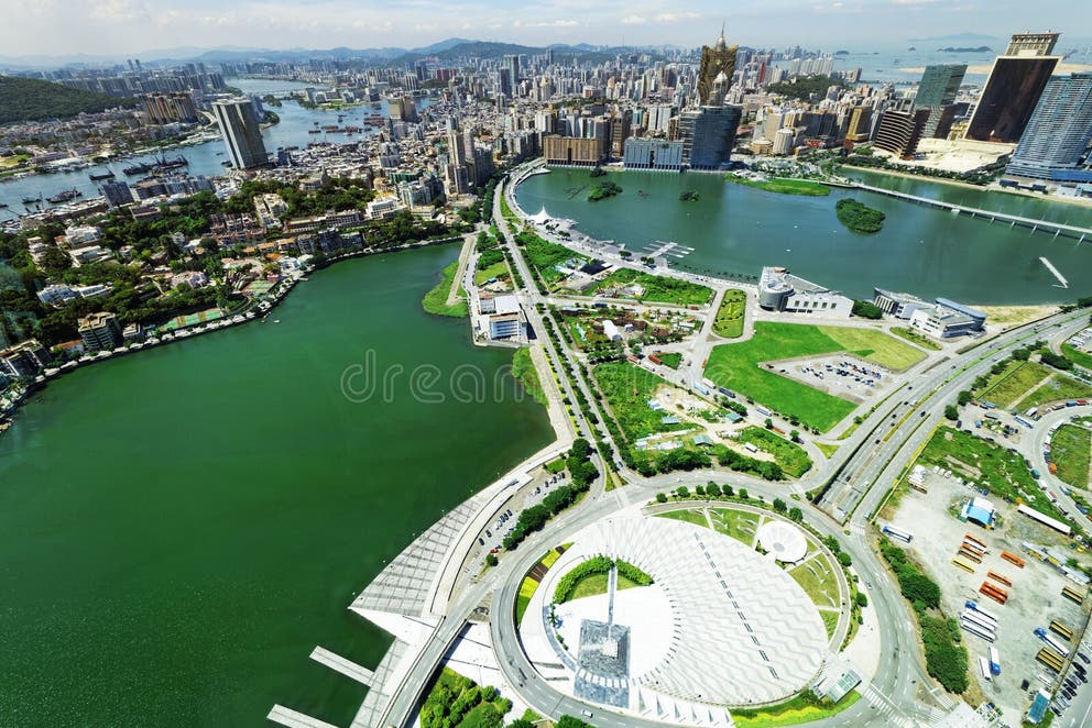 Horizonte De La Ciudad De Macao Imagen de archivo - Imagen de isla ...