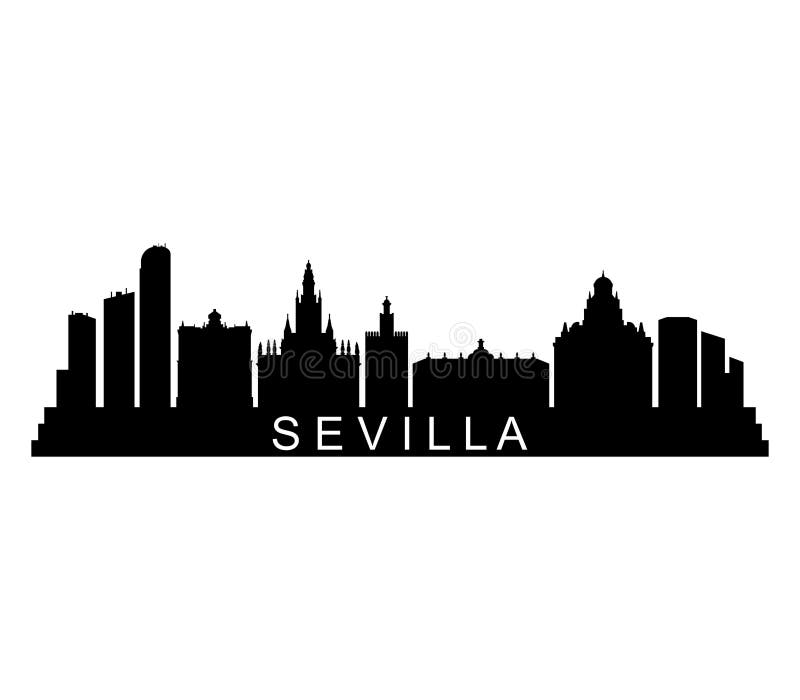 Vector Art Design Del Icono De La Ciudad Del Horizonte De Sevilla ...