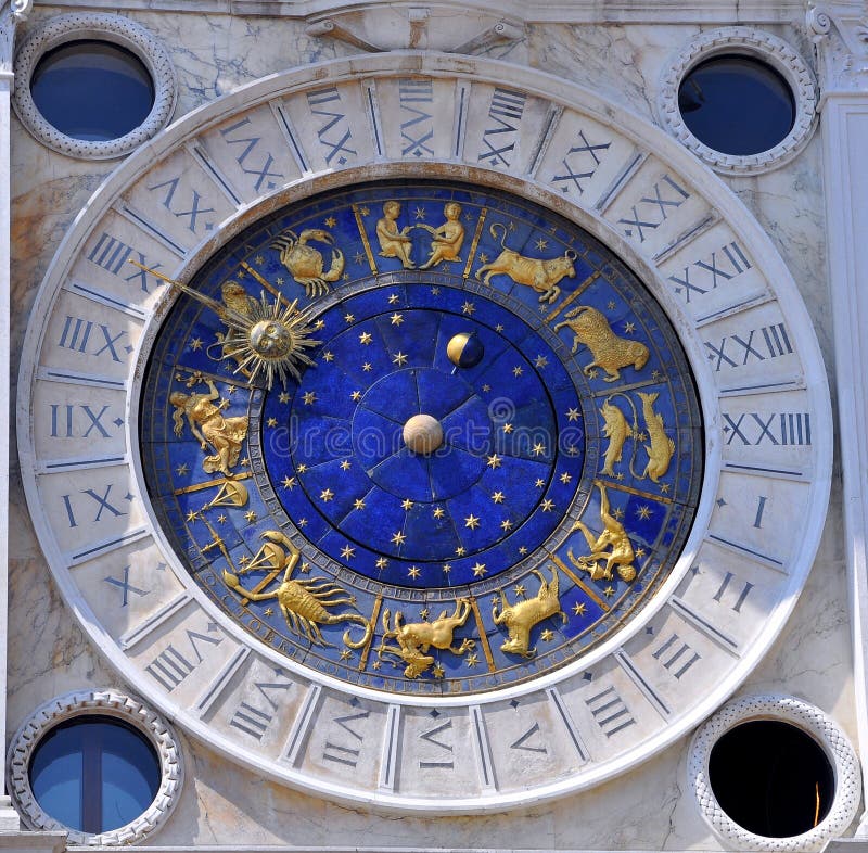 Horloge Astronomique, Venise, Italie Photo stock - Image du verseau ...