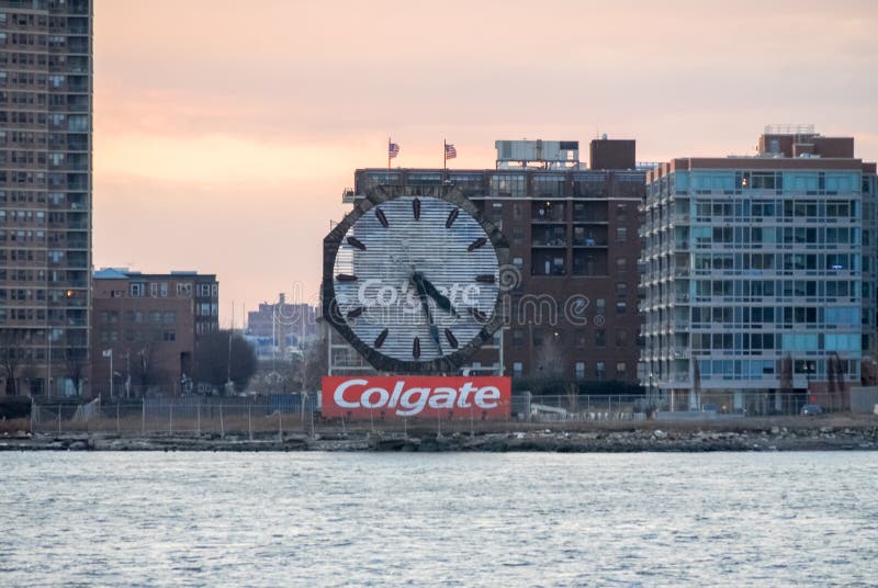 L'horloge De Colgate, à Jersey City, New Jersey Photo éditorial - Image ...