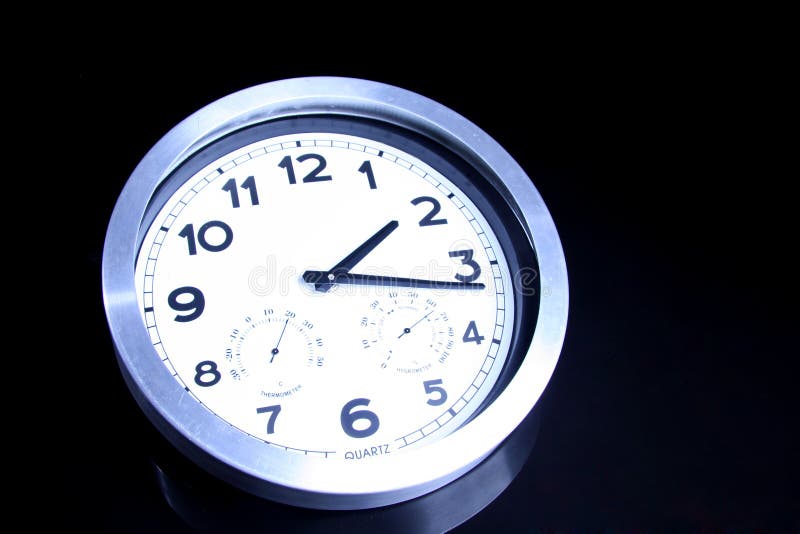 Exposition D'horloge Murale Neuf Heures Sur La Texture De Marbre 21h Ou ...