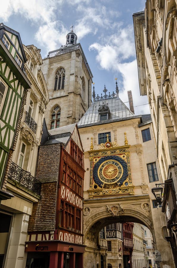 Horloge in Rouen editorial photo. Image of traditional - 91673336