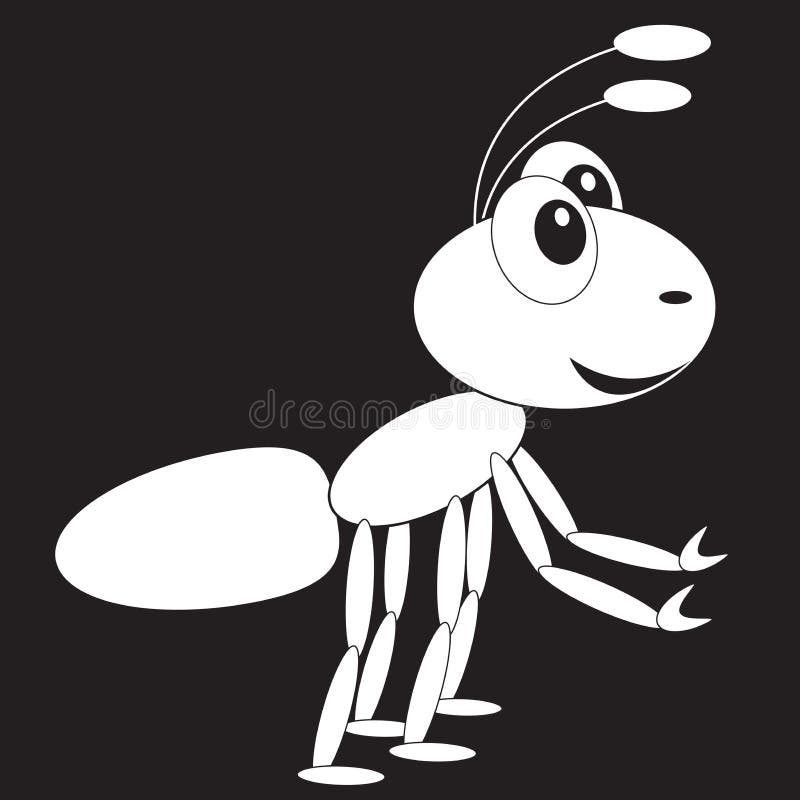 Hormiga Divertida De La Plantilla Ilustración del Vector - Ilustración ...