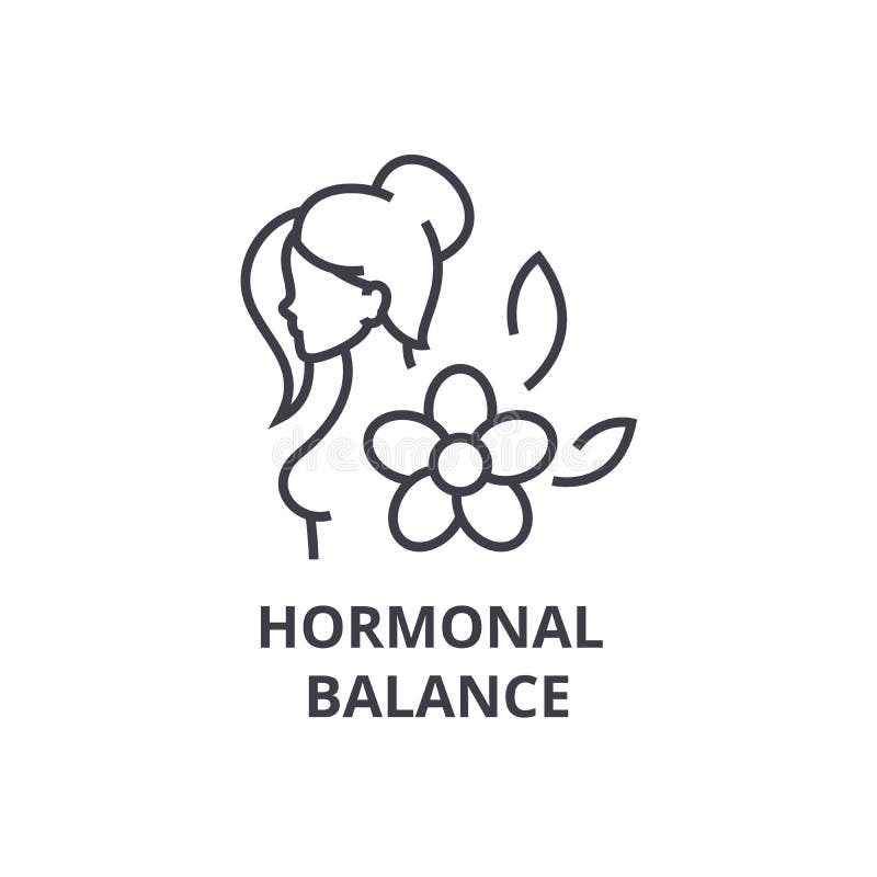 Hormonal Balance Thin Line Icon, Sign, Symbol, Illustation, Linear ...