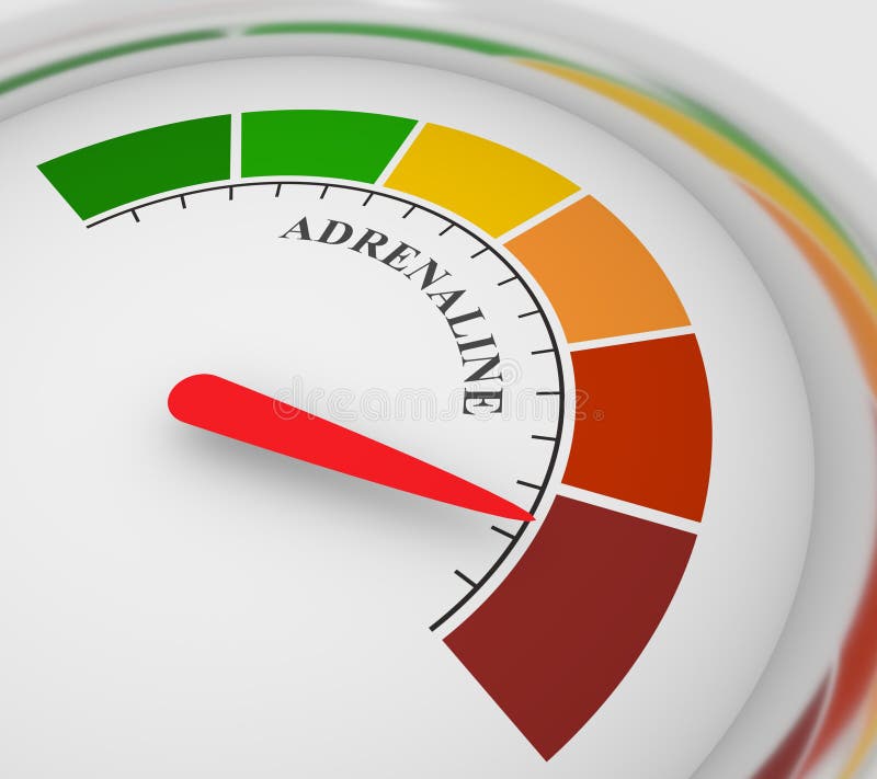 Adrenaline Level Meter, Measuring Scale. Adrenaline Speedometer ...