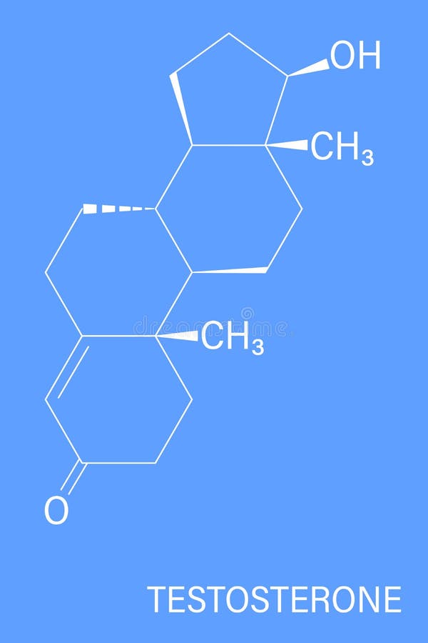 Testostérone Structure Dune Molécule Illustration De Vecteur