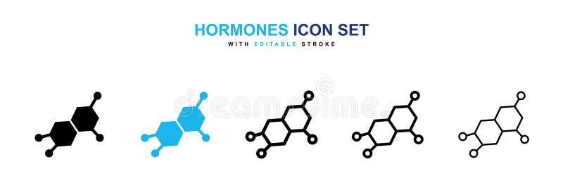 Hormones icon vector stock vector. Illustration of molecule - 348441590