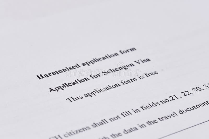 Hormonised Application Form. Application Form for Schengen Visa ...