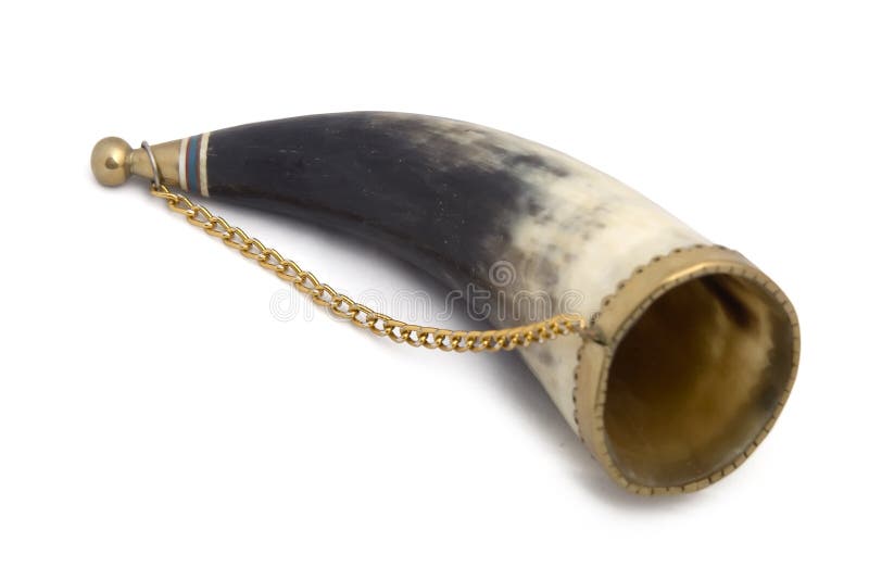 A horn stock image. Image of white, vessel, yellow, stamping - 1794939