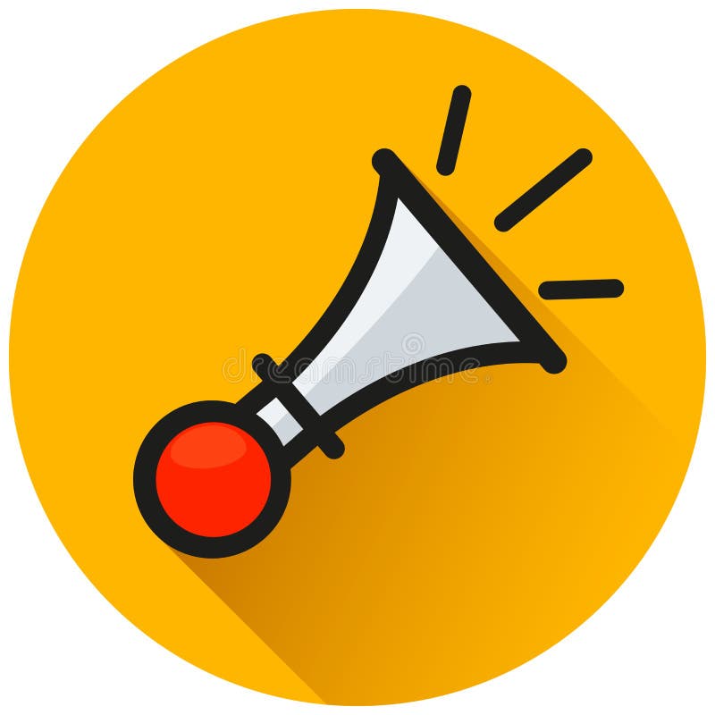 Horn icon stock vector. Illustration of instrument, loudspeaker - 34654600