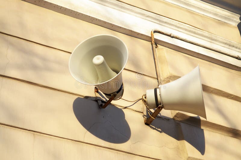 The Horn Hangs on the Wall. Stock Photo - Image of systems, wall: 84960026