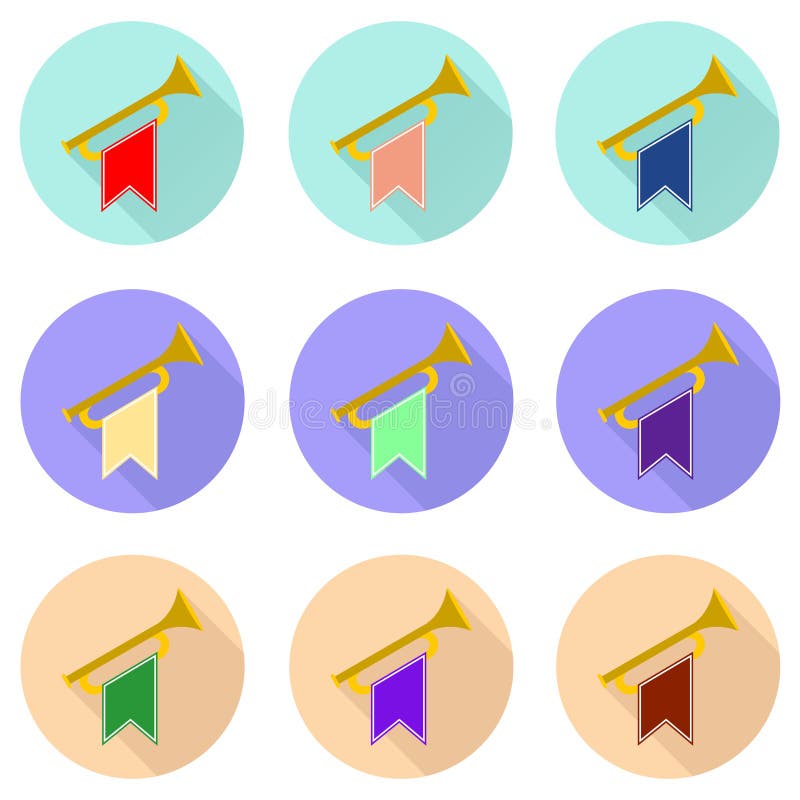 Horn icon stock vector. Illustration of jazz, icon, music - 89432498