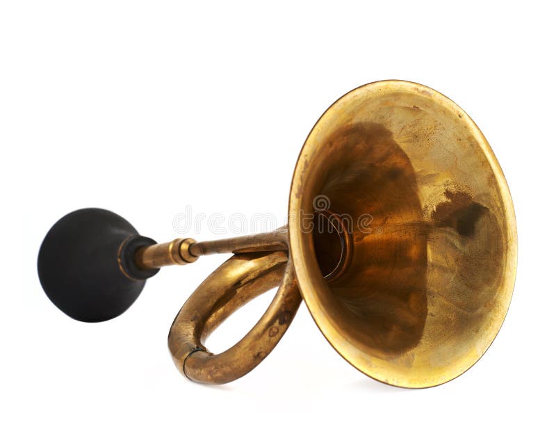 Horn Klaxon Instrument Isolated Stock Image - Image of play, clarion ...