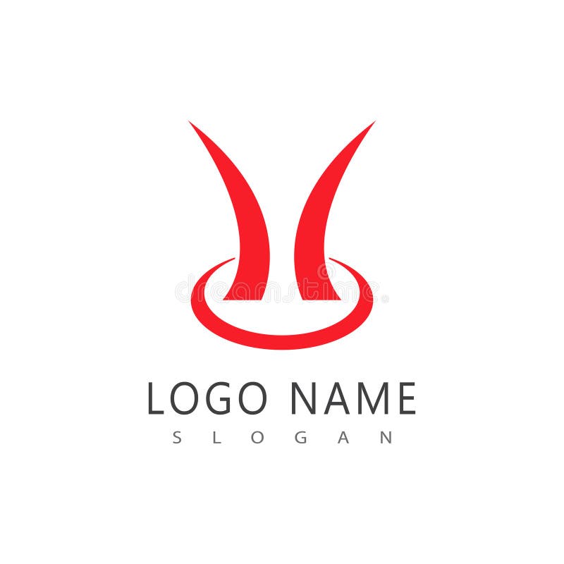Horn Logo Vector Template and Symbol Stock Vector - Illustration of ...