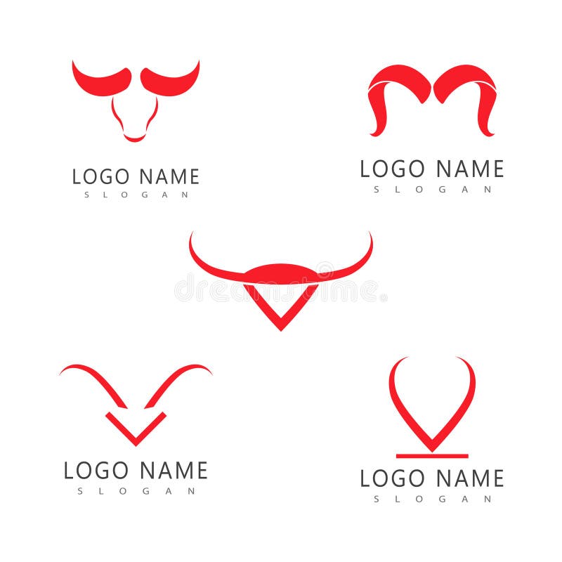 Horn Logo Vector Template and Symbol Stock Vector - Illustration of ...