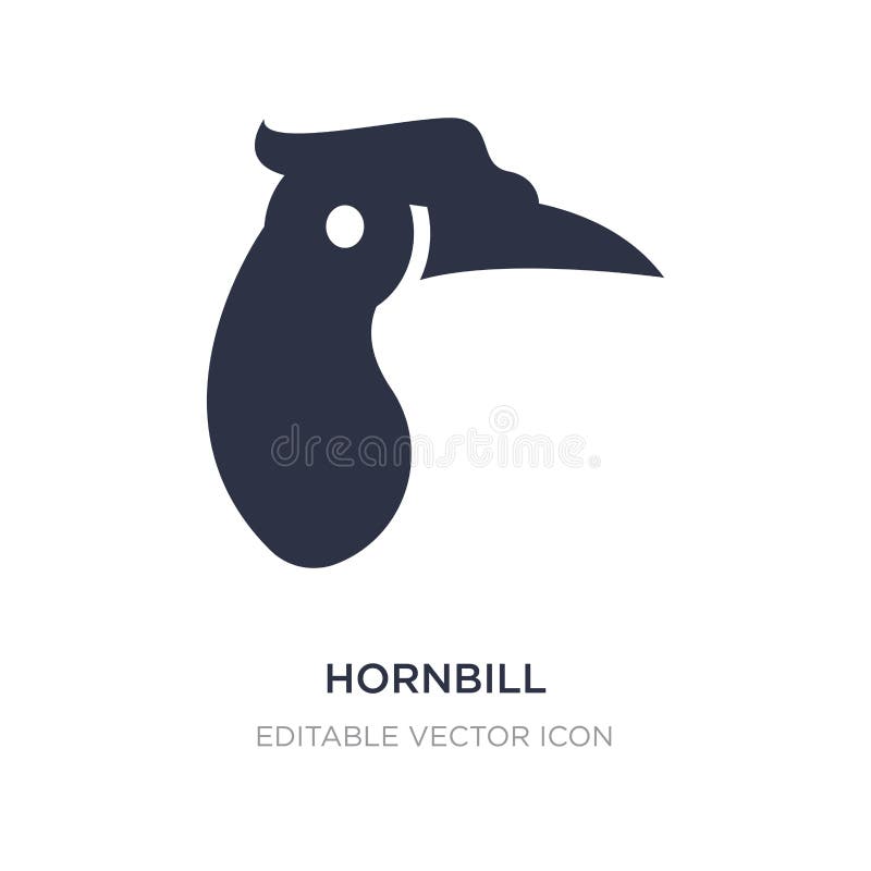 Hornbill Icon in Trendy Design Style. Hornbill Icon Isolated on White Background Stock Vector ...