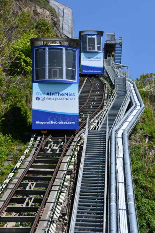 Hornblower Niagara Funicular Railway Tram at Niagara Falls in Ontario ...