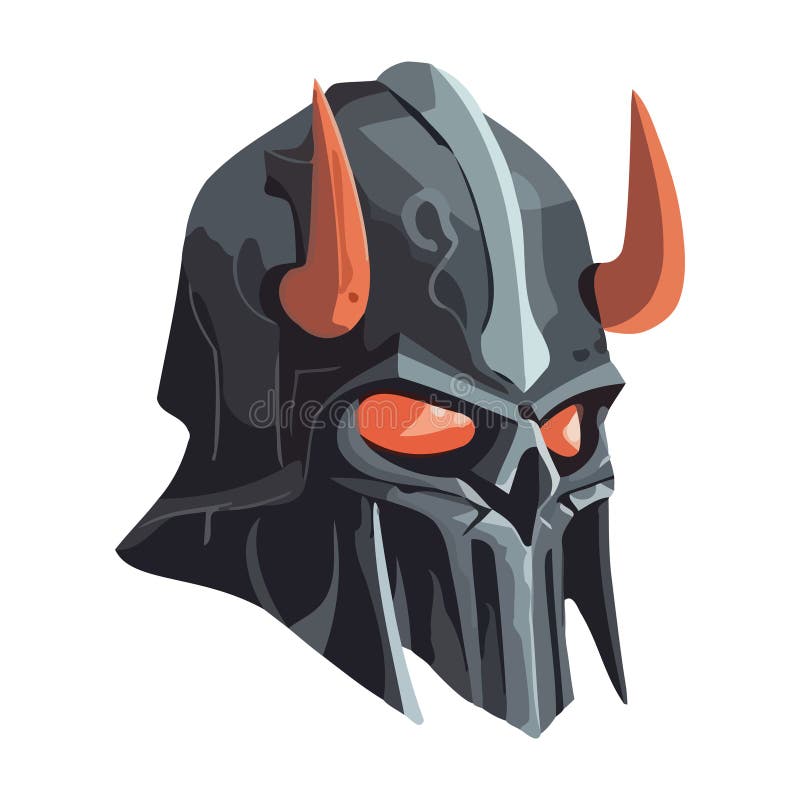 Horned Devil Helmet Costume Stock Vector - Illustration of artwork ...