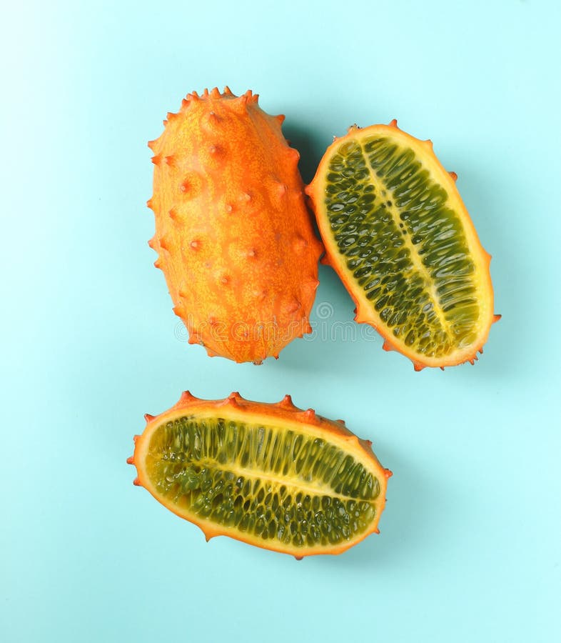 Horned melon stock image. Image of cucumber, kiwano, organic - 60107113