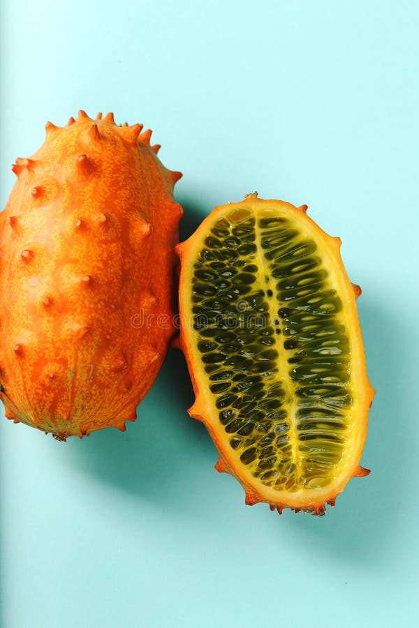 Horned melon stock image. Image of cucumber, kiwano, organic - 60107113