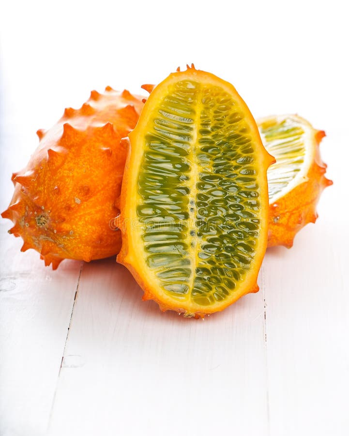Horned melon stock image. Image of cucumber, kiwano, organic - 60107113