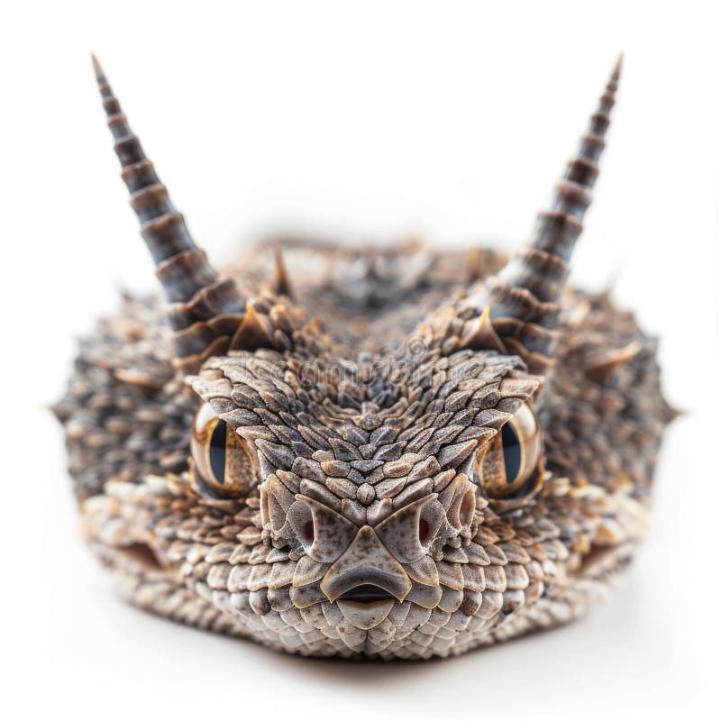 Horned Viper Rests Still Showcasing Its Striking Features and ...