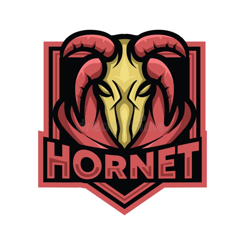 Hornet Mascot Vector Logo Esport Design Illustration Stock Vector ...