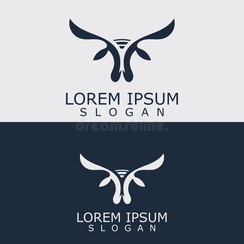Horns Animal Bull Logo Vector Icon Template Stock Illustration ...