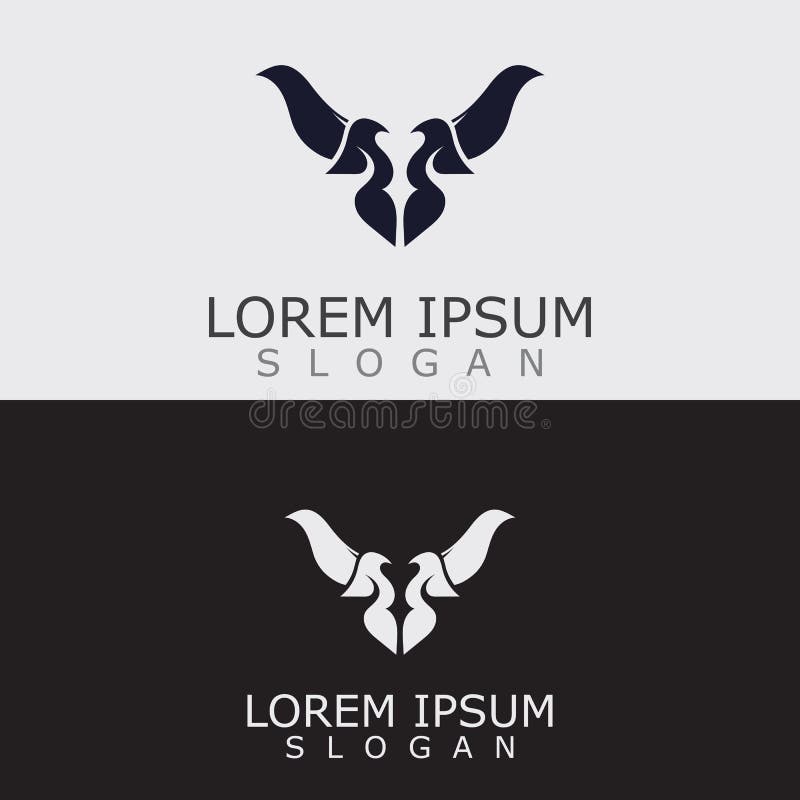 Horns Animal Bull Logo Vector Icon Template Stock Illustration ...