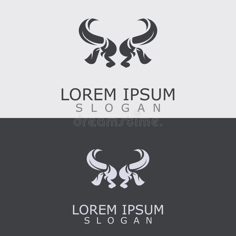Horns Animal Bull Logo Vector Icon Template Stock Illustration ...