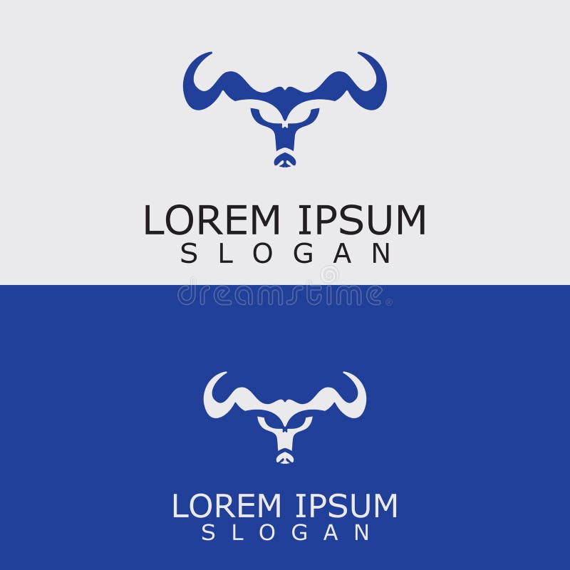 Horns Animal Bull Logo Vector Icon Template Stock Illustration ...