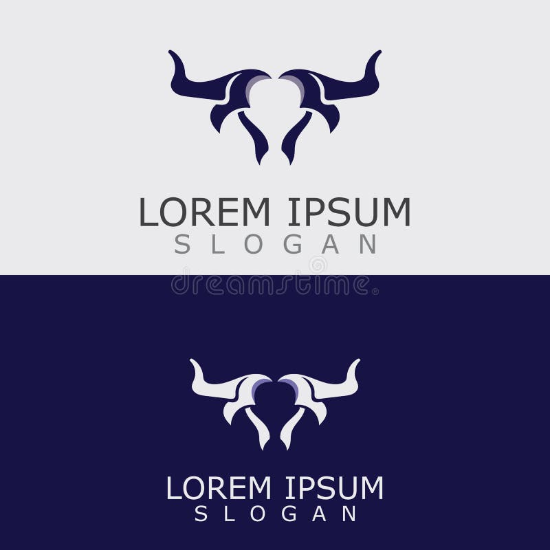 Horns Animal Bull Logo Vector Icon Template Stock Illustration ...