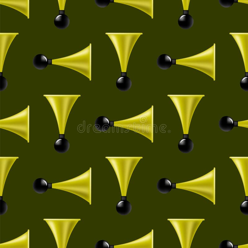 Horns Isolated Musical Seamless Pattern Stock Vector - Illustration of ...
