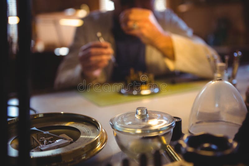 Horologist Repairing a Watch Stock Image - Image of horologer, accurate ...