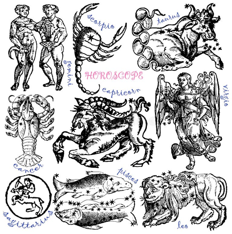 Horoscope Drawing Stock Illustrations – 36,425 Horoscope Drawing Stock ...