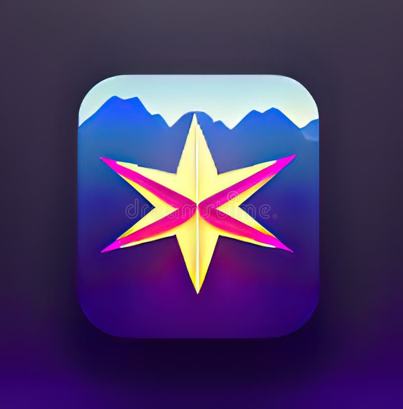 Horoscope Software App Icon. Generative AI. Stock Photo - Image of ...