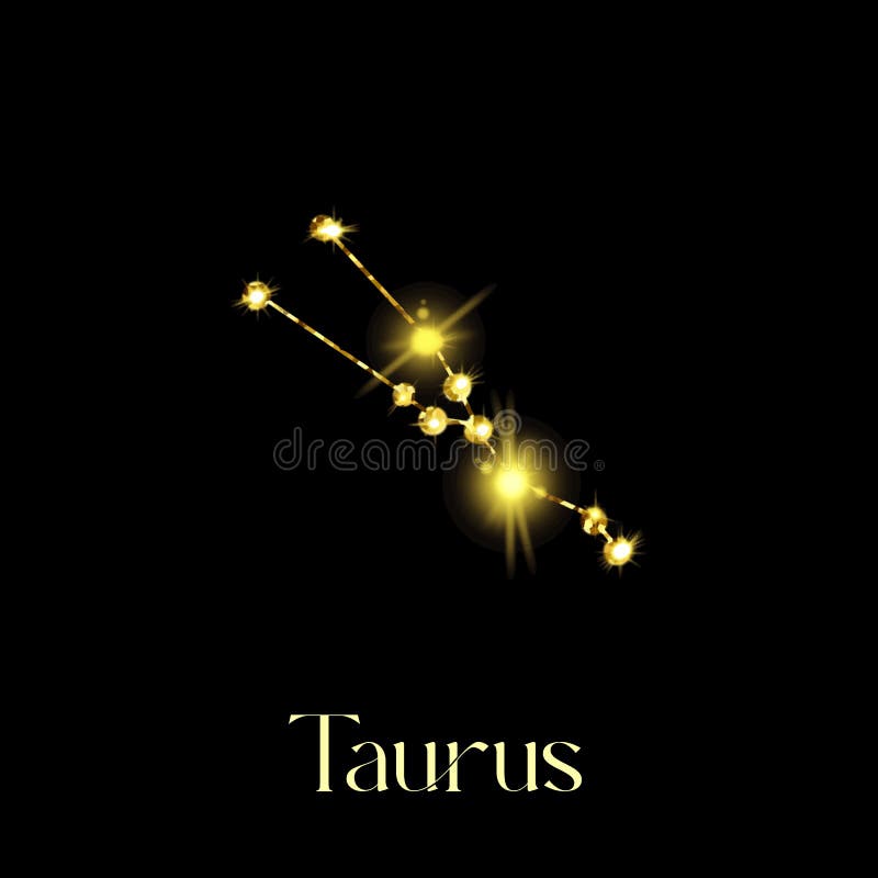 Horoscope Taurus Constellations of the Zodiac Sign from a Golden ...