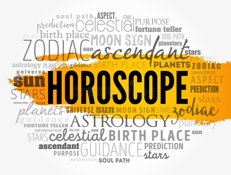 HOROSCOPE Word Cloud Collage , Concept Background Stock Illustration ...