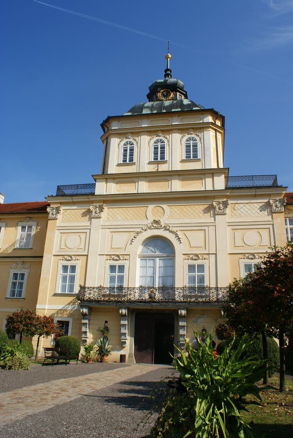Horovice Castle - Front View Stock Image - Image of architecture ...