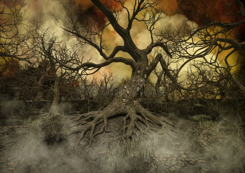 Horrible tree color stock vector. Illustration of tree - 34150605