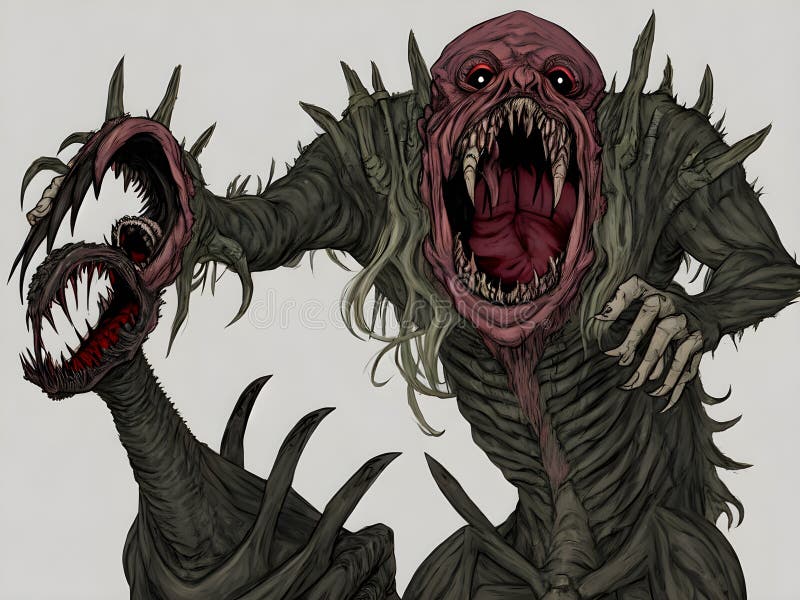 Horrible Ugly Scary Monster, Generative AI Illustration Stock ...