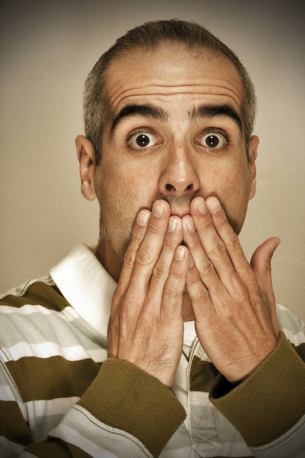 Horrified Man stock photo. Image of failure, horror, afraid - 16369224