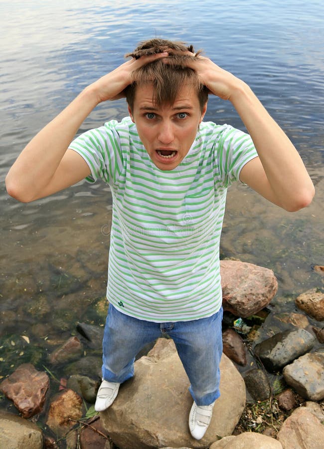 Horrified man stock photo. Image of young, horrify, white - 8686562