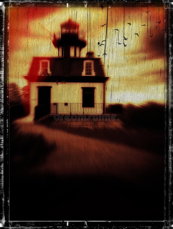 Horror Book Cover Concept Haunted Lighthouse Stock Image - Image of ...