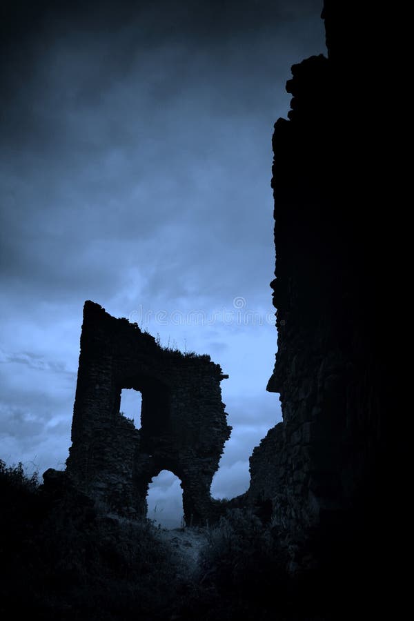 Spooky castle stock photo. Image of moonlight, horror - 15427296