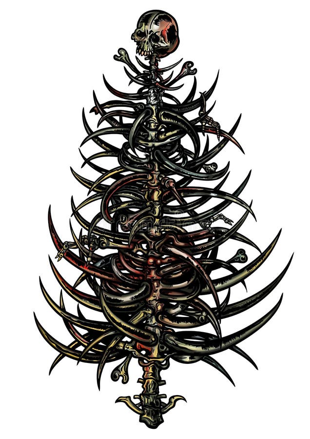 Horror christmas tree stock illustration. Illustration of dark - 83210814