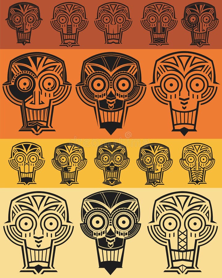 Horror Demonic Skull Symbol Stock Illustration - Illustration of design ...